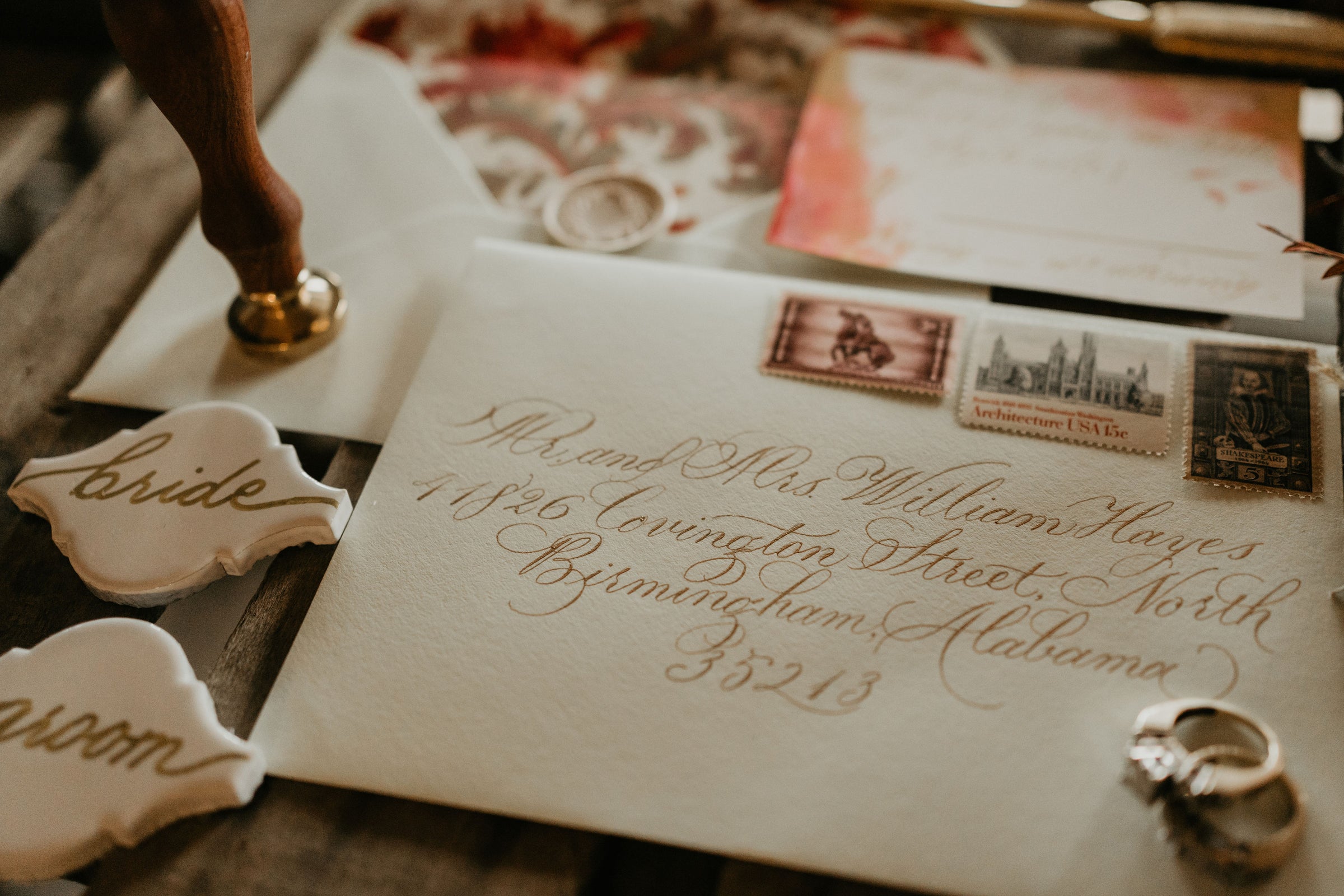 calligraphy letter envelope