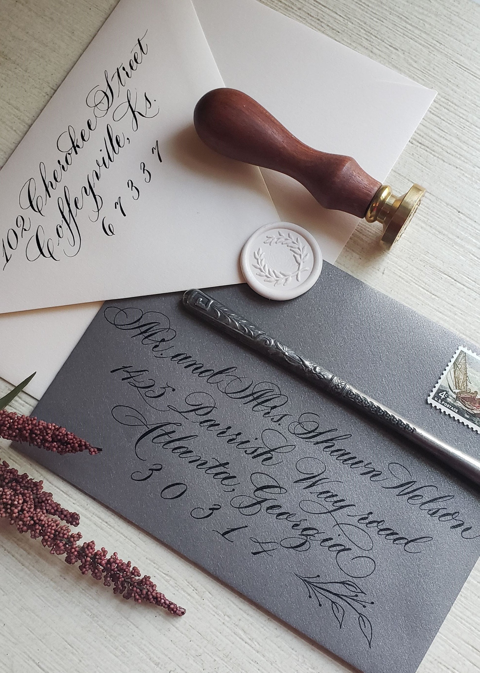 calligraphy letter envelope